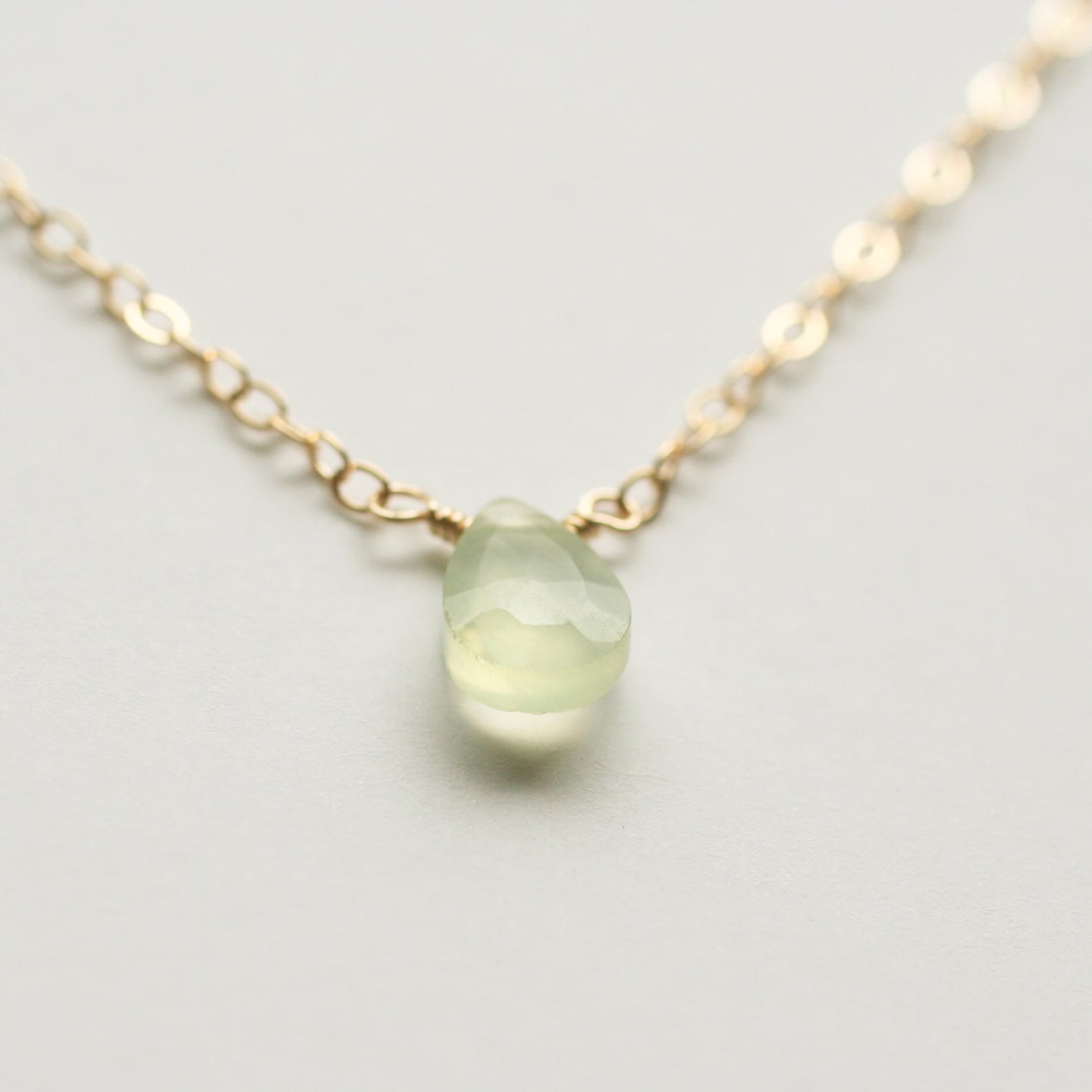Prehnite Prehnite Necklace Prehnite Jewelry Green Stone - Etsy