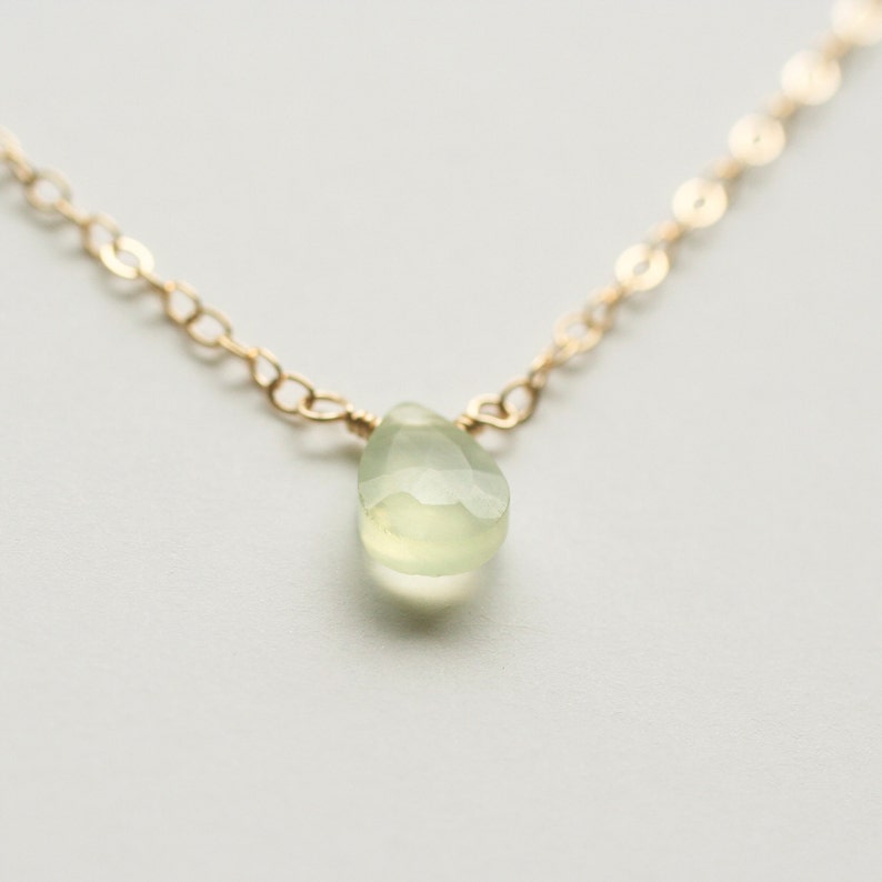 Prehnite Prehnite Necklace Prehnite Jewelry Green Stone - Etsy