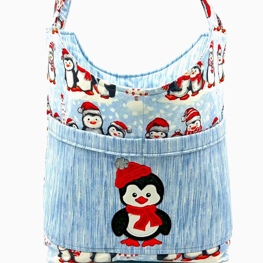 Penguin Tote, Christmas Bag, Secret Santa Gift, Penguin, Christmas ...
