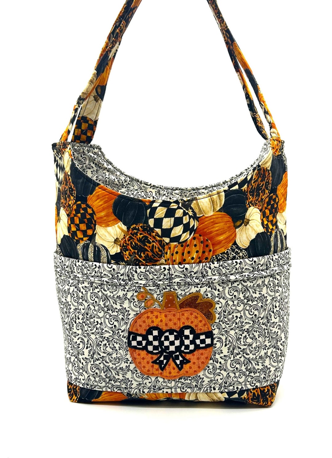 Pumpkin Bow Tote, Fall Bag, Shoulder Bag, Pumpkin, Fall Tote, Halloween ...