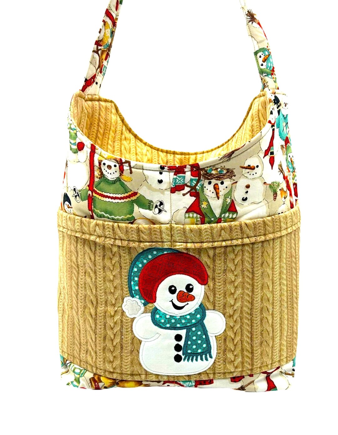 Snowman Tote, Winter Bag, Secret Santa Gift, Christmas, Snowman, Lg ...