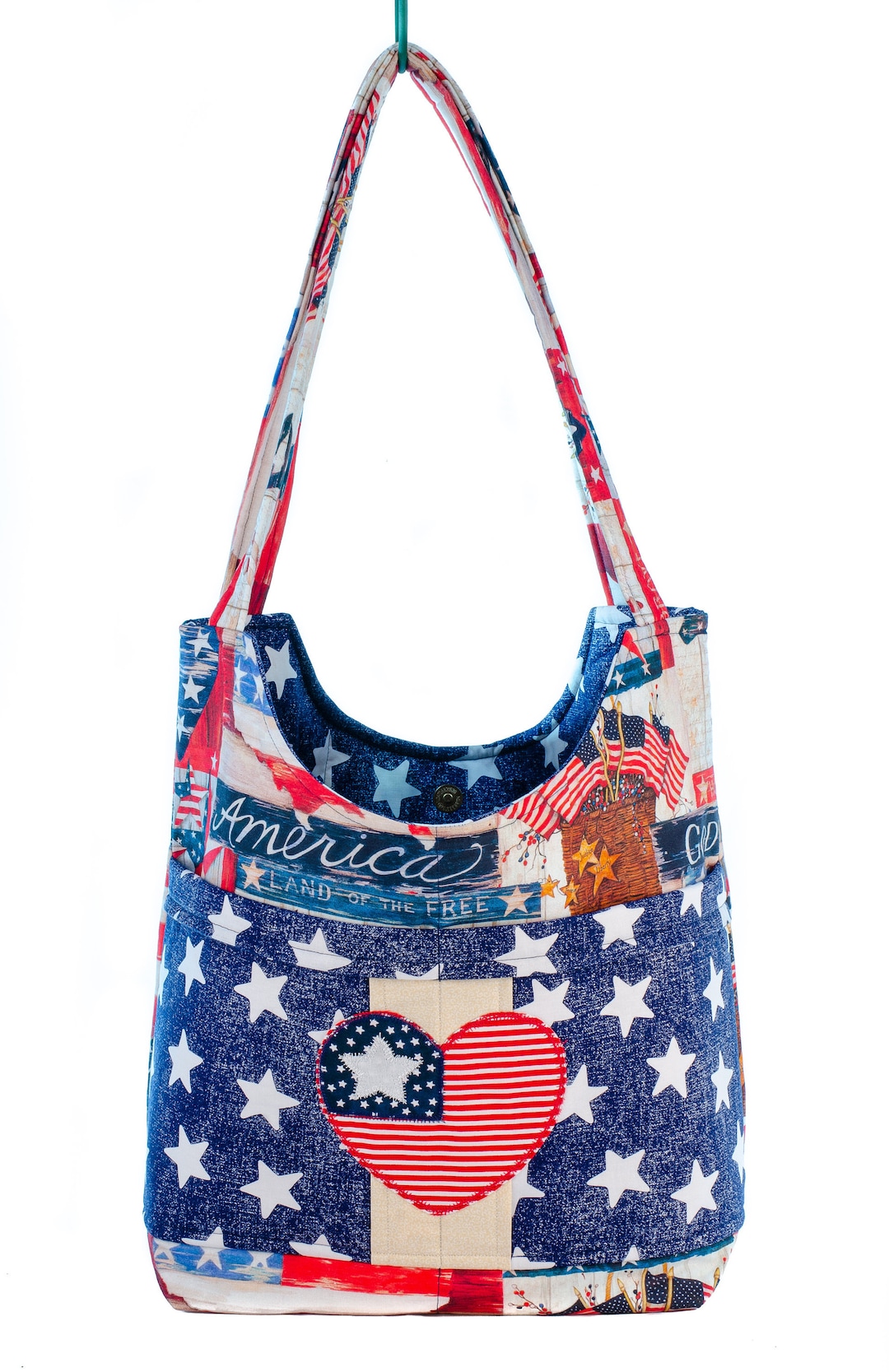 USA Tote, United States, God Bless America, Patriotic Purse, Red White ...