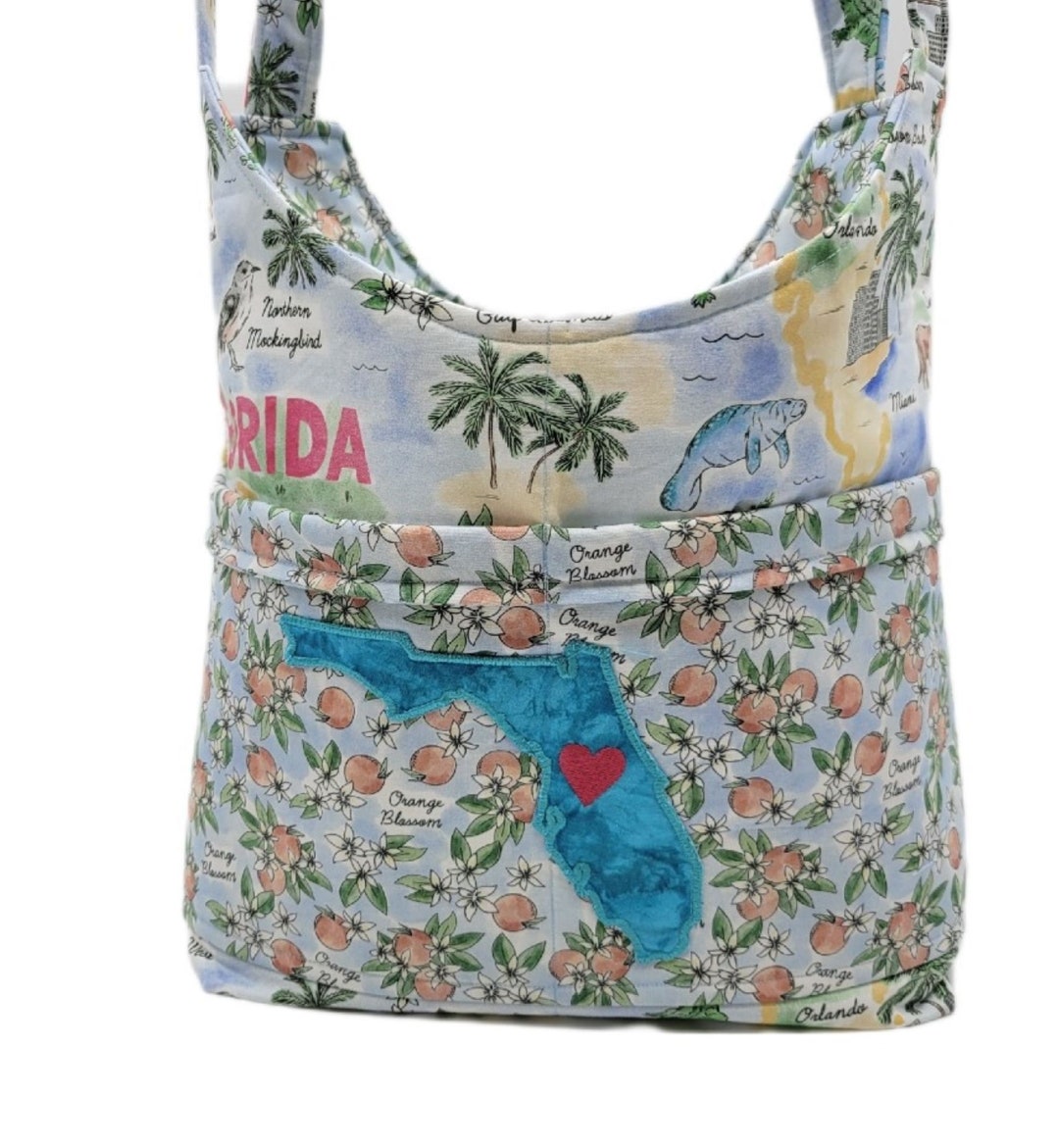 Florida Tote, Beach Tote, State of Florida, Shoulder Bag, Sunshine ...