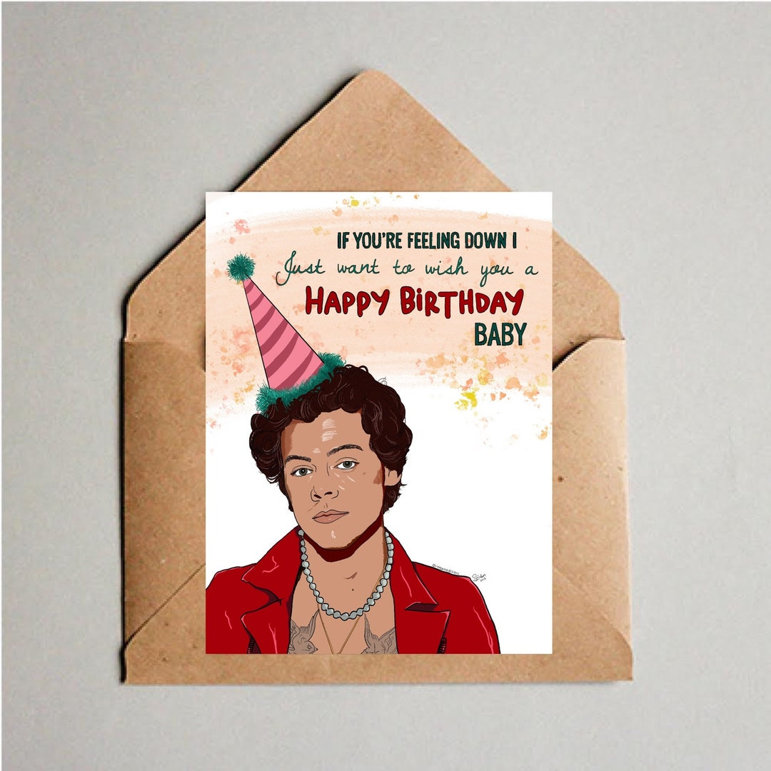 Harry Styles Birthday Card - Etsy