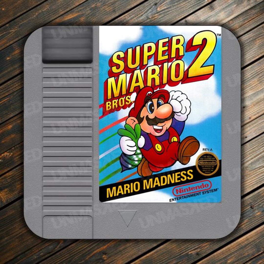 Super Mario Bros 2 NES Coaster Video Game Coaster Nintendo Coaster ...