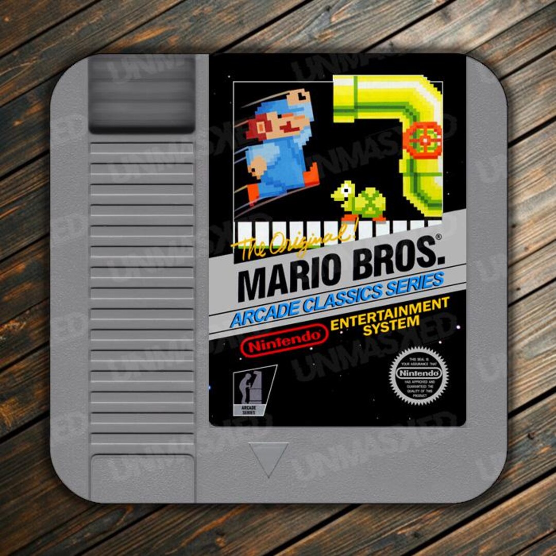 Mario Bros NES Coaster Video Game Coaster Nintendo Coaster Mario Bros ...