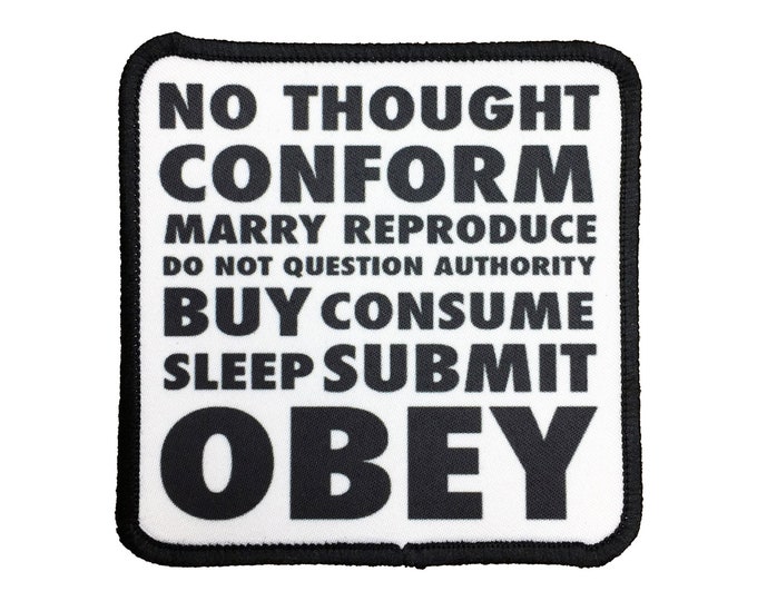 They Live Patch They Live Iron on Patch Obey Patch Conform - Etsy