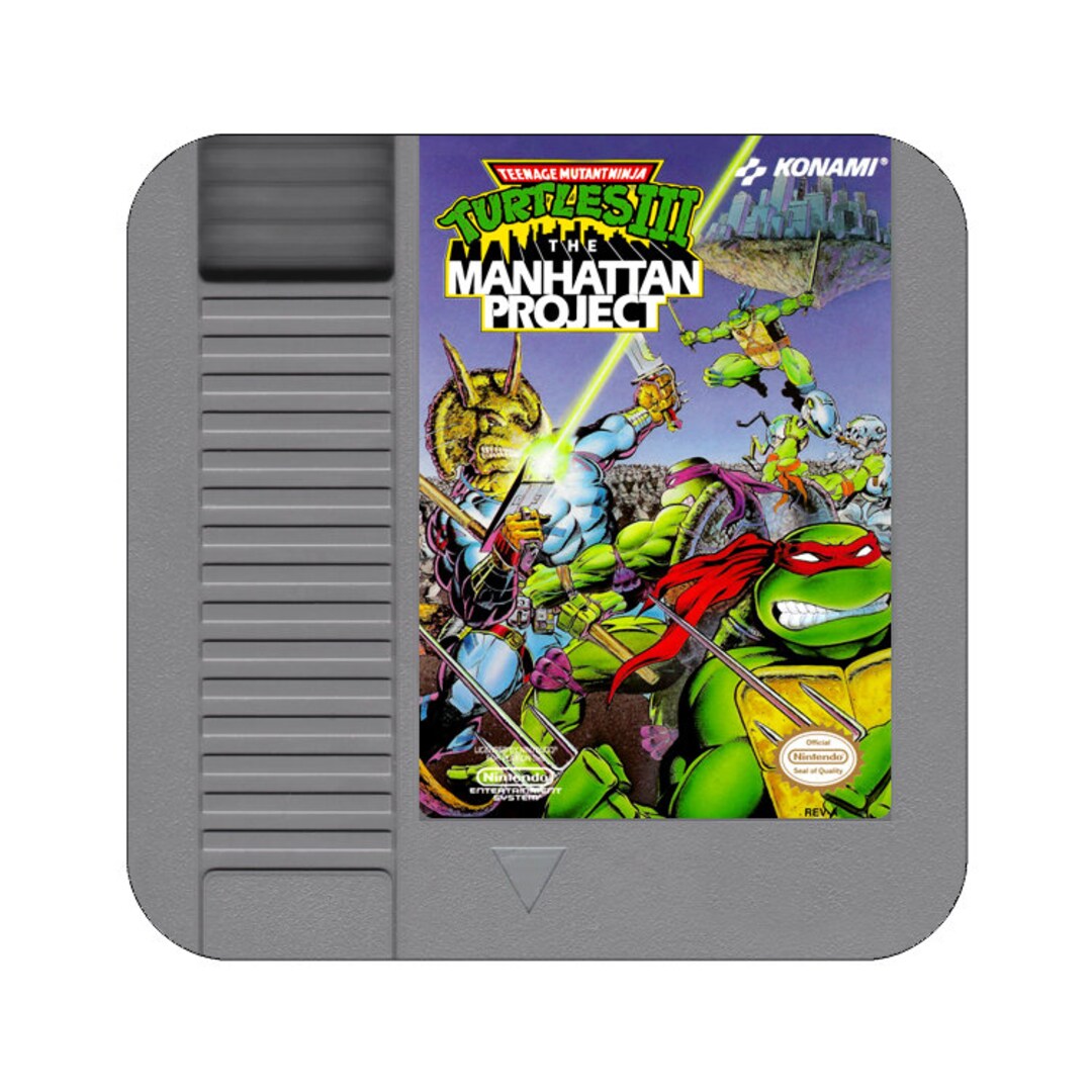 TMNT 3 NES Coaster Tmnt 3 Manhattan Project Coaster Video Game Coaster ...