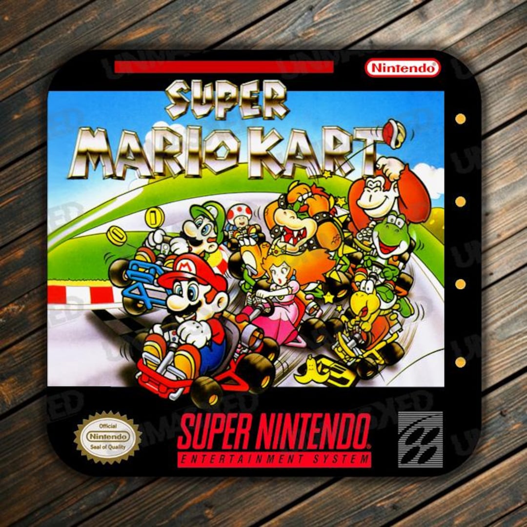 Super Mario Kart SNES Coaster Super Nintendo Coaster Video Game Coaster ...