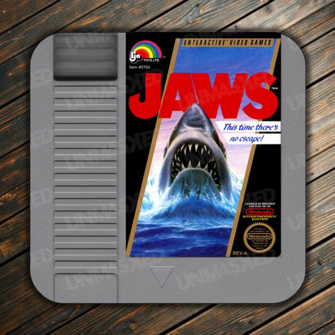Jaws NES Coaster Video Game Coaster Nintendo Coaster Nintendo Jaws ...