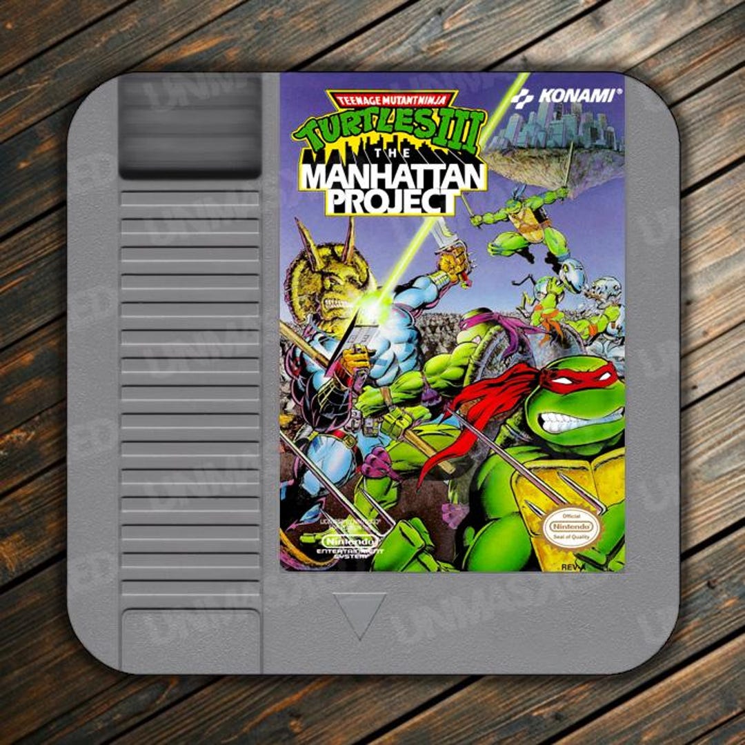 TMNT 3 NES Coaster Tmnt 3 Manhattan Project Coaster Video Game Coaster ...