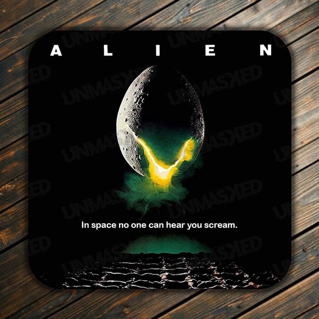 Alien Coaster Alien Movie Drink Coaster Horror Movie Drink Coaster 80s ...