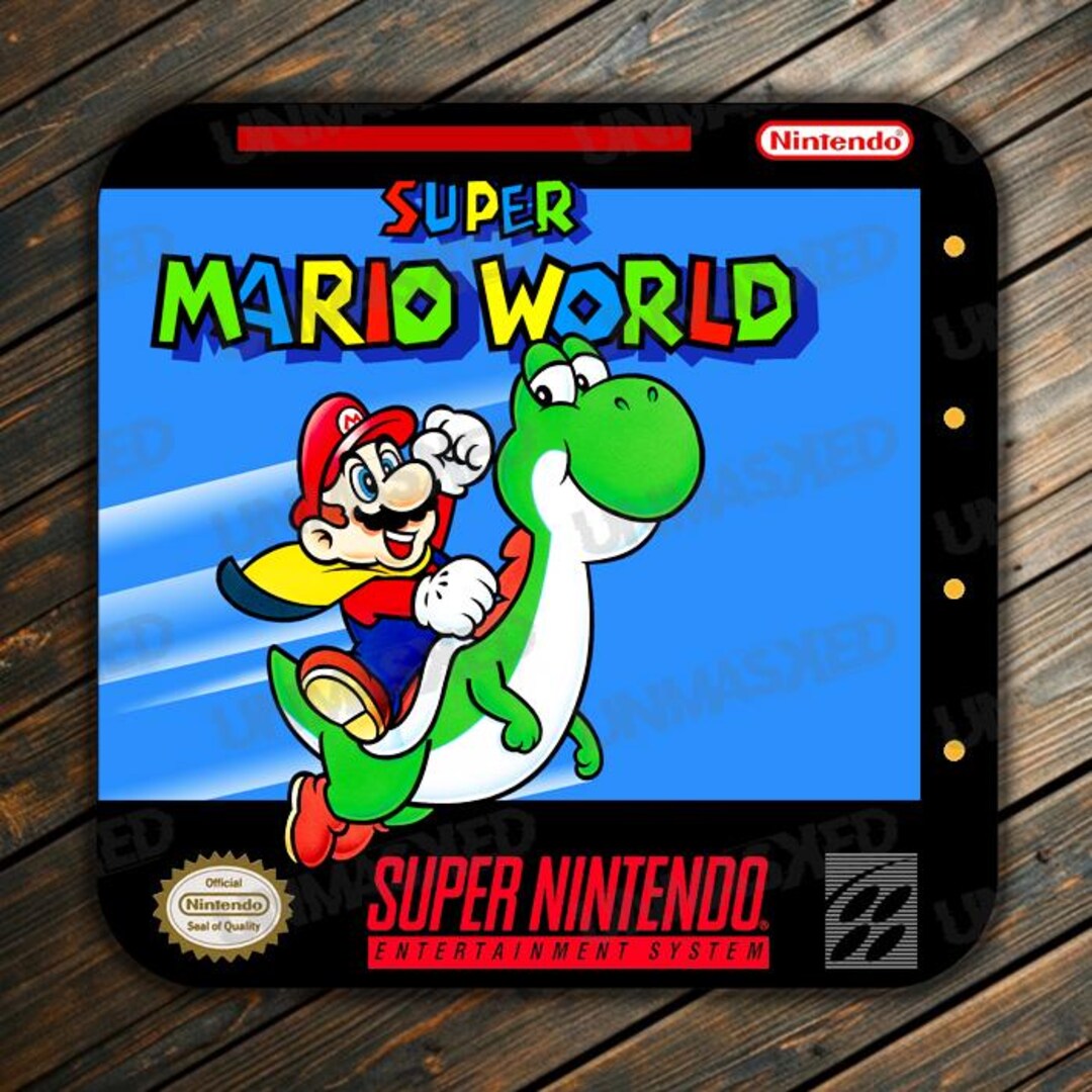 Super Mario World SNES Coaster Super Nintendo Coaster Video Game ...