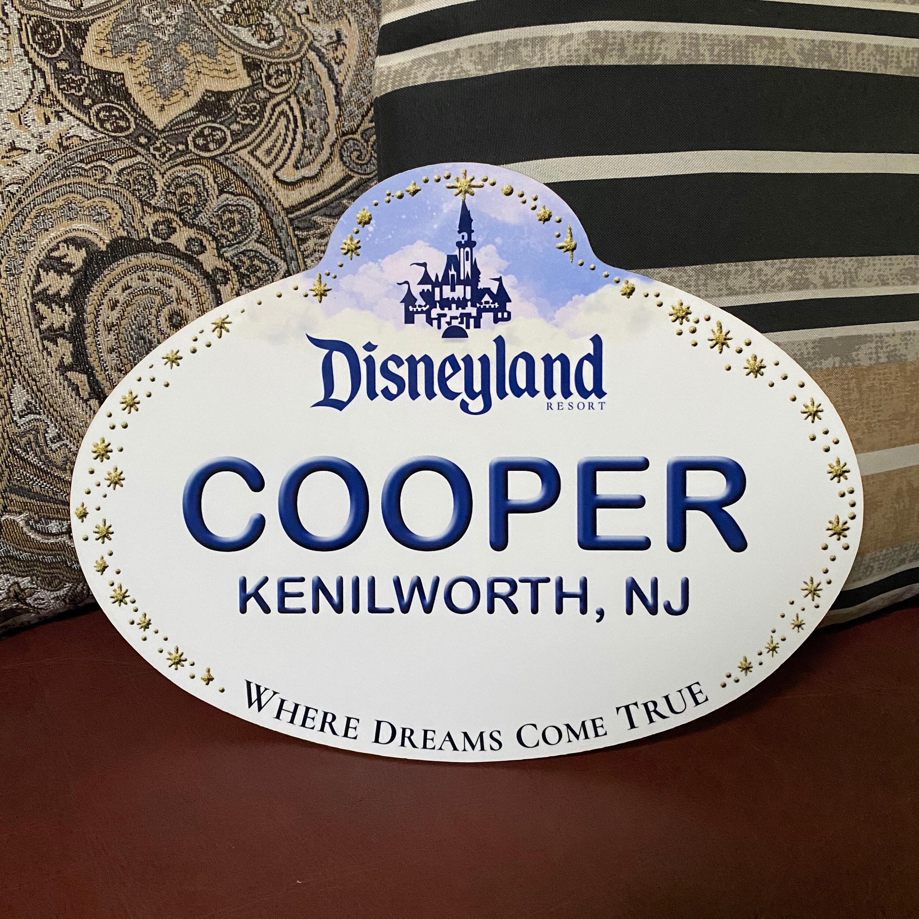 Custom Big Size Disney Cast Member Name Tag Disneyland Name | Etsy