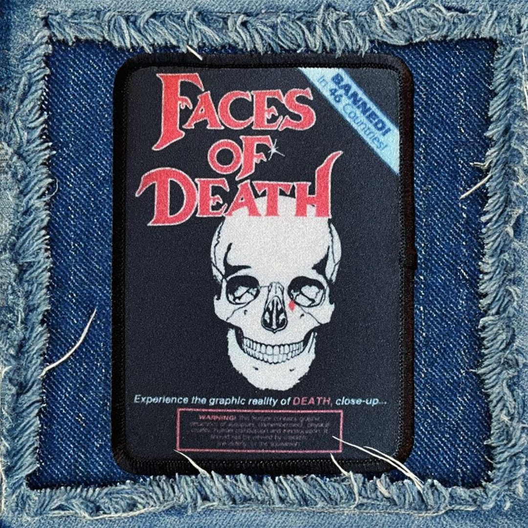 Faces of Death Patch Horror Patch Cult Horror Patch Classic Horror Patch Punk Patch Iron on ...