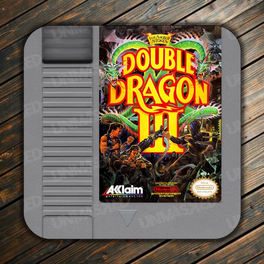 Double Dragon 3 NES Coaster Double Dragon III Drink Coaster Video Game Coaster Nintendo Coaster ...