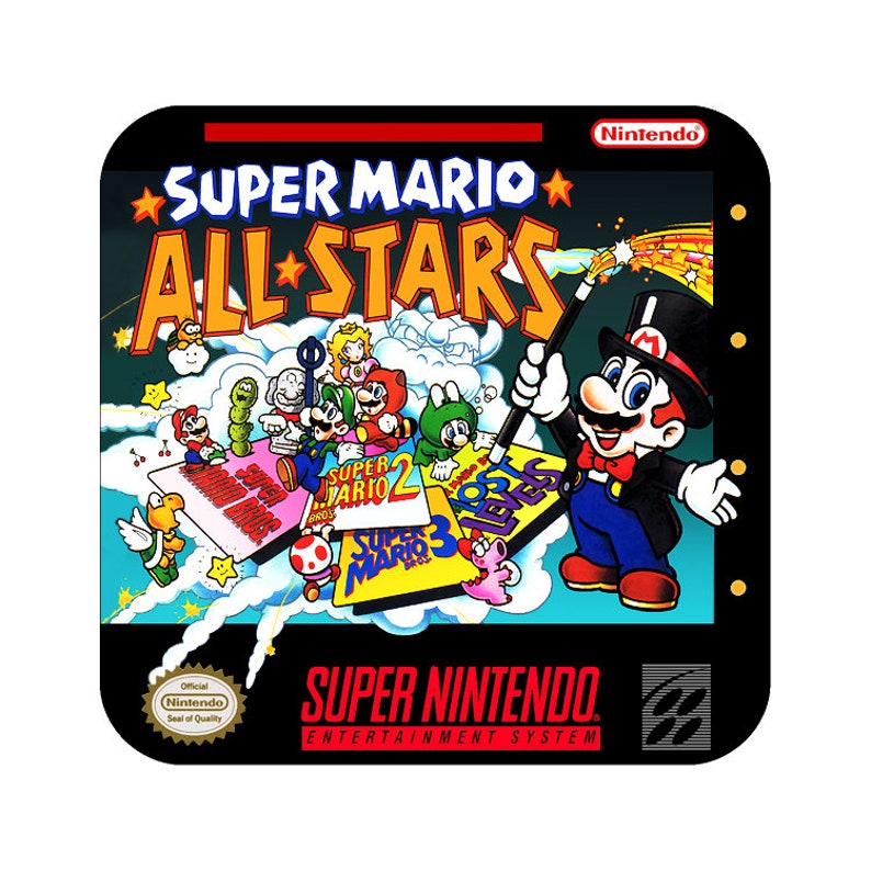 Super Mario All-stars SNES Coaster Super Nintendo Coaster - Etsy