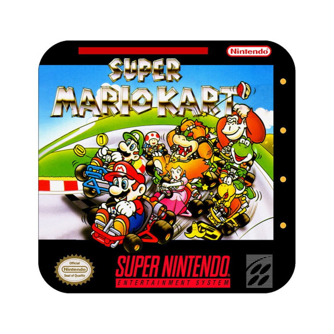 Super Mario Kart SNES Coaster Super Nintendo Coaster Video Game Coaster ...