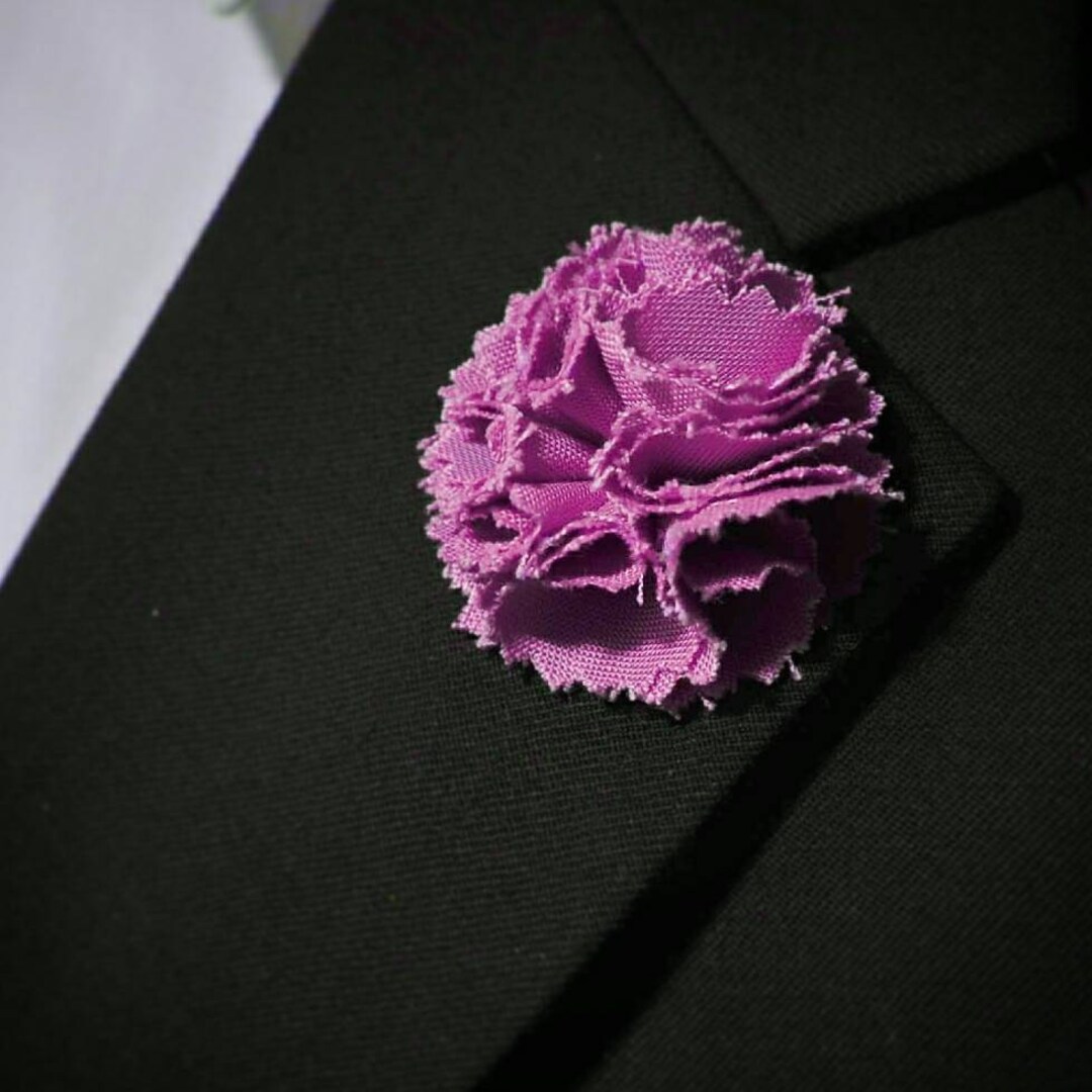 Pink Carnation Lapel Flower, Hand-sewn Boutonniere - Etsy