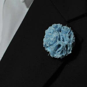 Light Blue Men Lapel Flower. Lapel Flower. Flower Lapel Pin. - Etsy