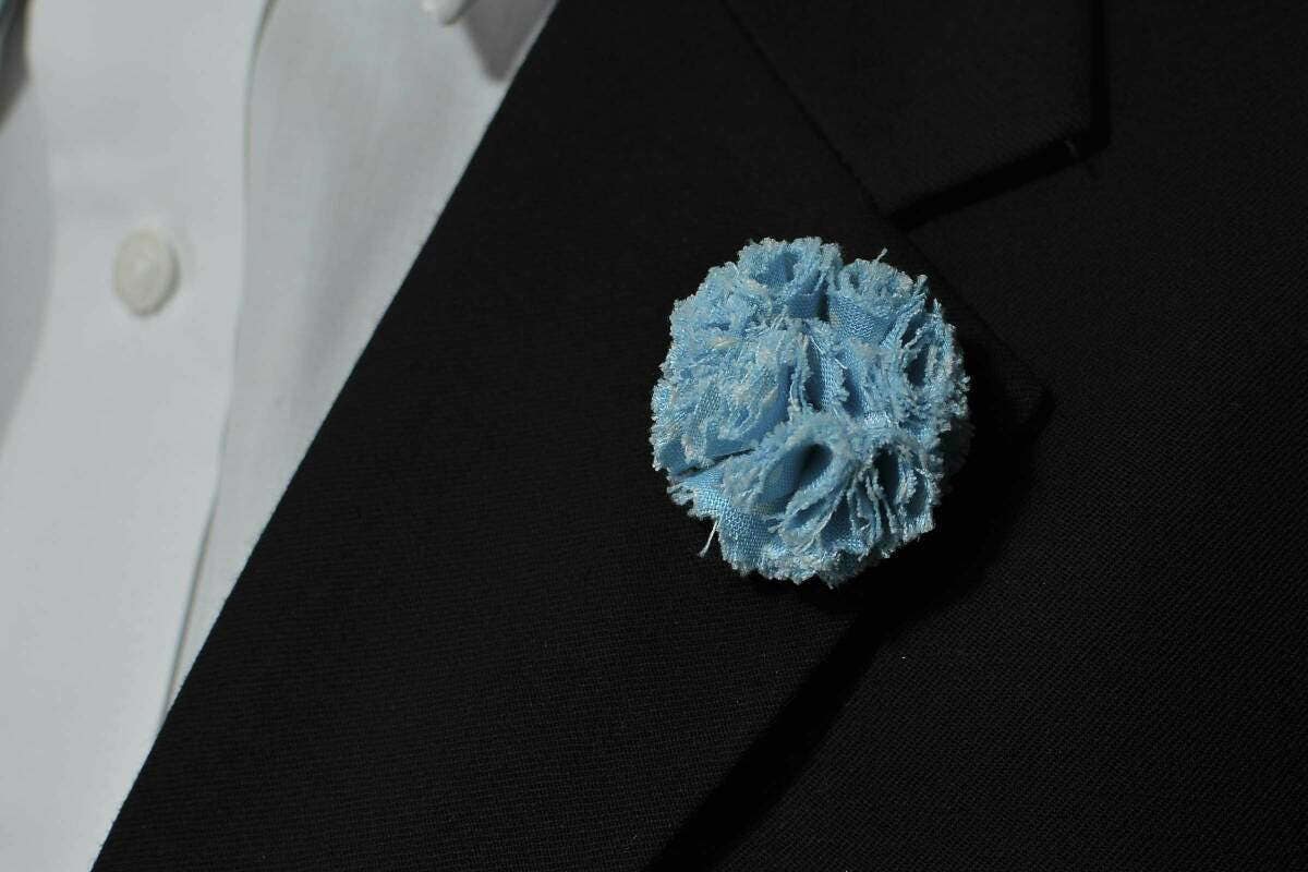 Light Blue Men Lapel Flower. Lapel Flower. Flower Lapel Pin. - Etsy