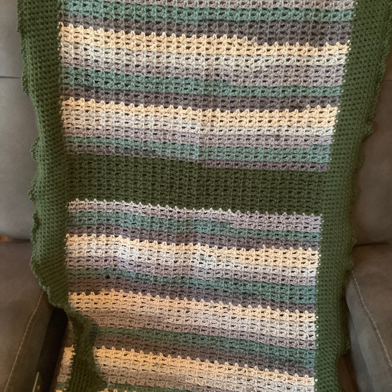 Striped Afghan - Etsy