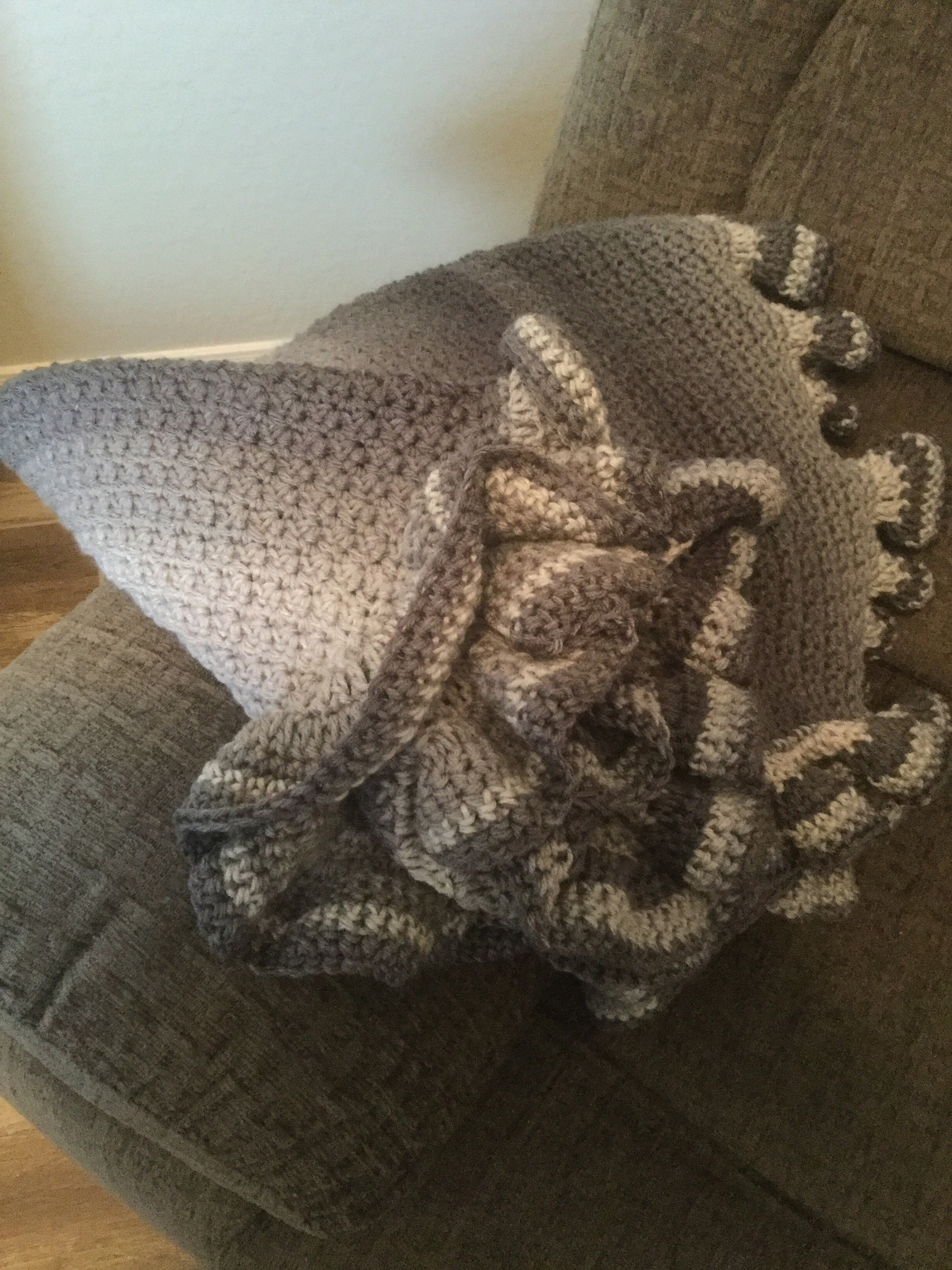 Gray Crochet Afghan - Etsy