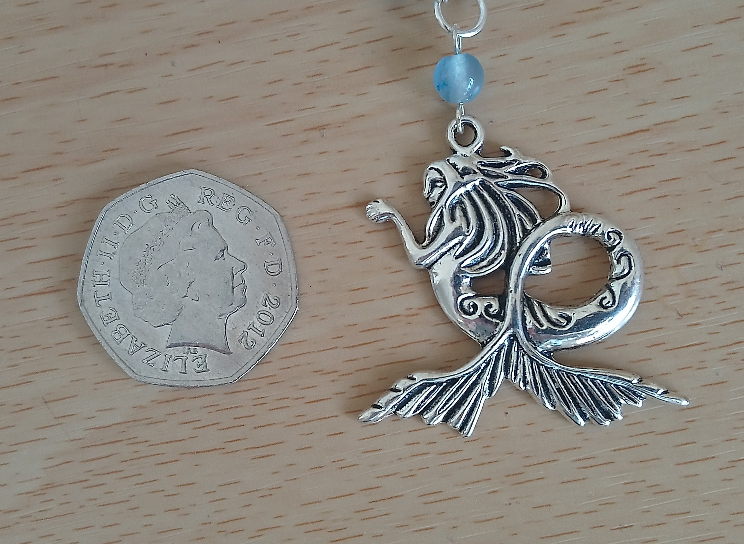 Silver Plated Shaggy Loops Mermaid Necklace With Aquamarine - Etsy