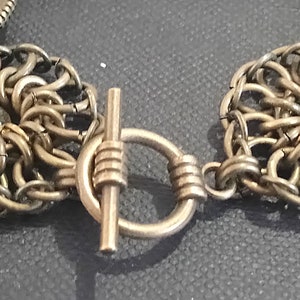 Bronze Steampunk Chainmaille Gear Bracelet With Citrine - Etsy