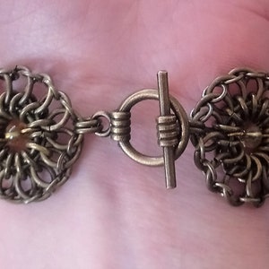 Bronze Steampunk Chainmaille Gear Bracelet With Citrine - Etsy