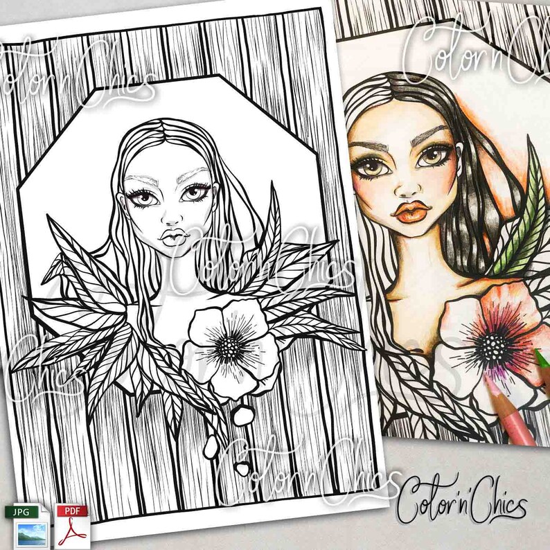 Angie.Premium coloring page for adults and childrenInstant | Etsy Angie.Premium coloring page for adults and childrenInstant | Etsy