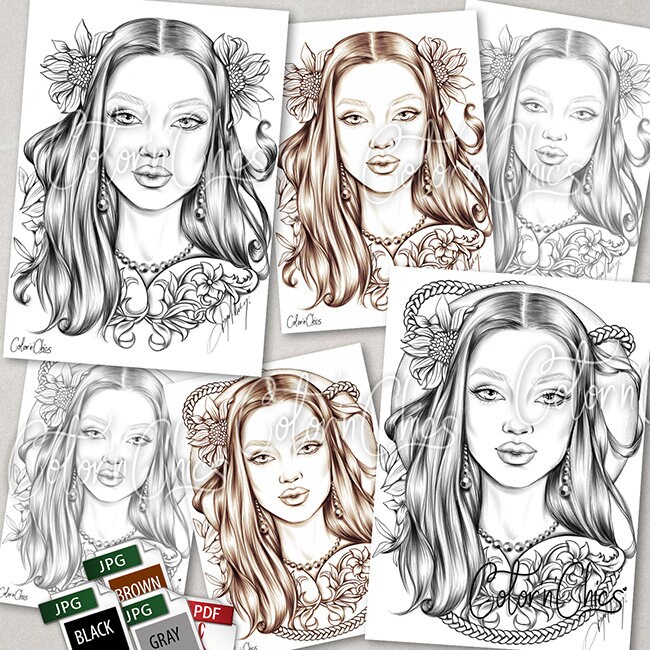 Aurora Premium Coloring Page for Adults ,printable Original Artwork ...