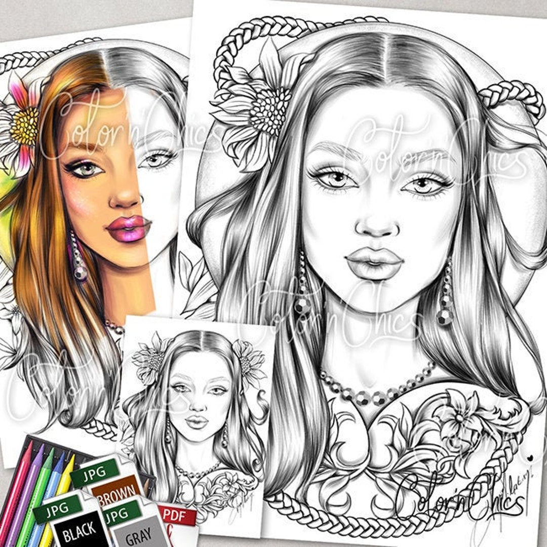 Aurora Premium Coloring Page for Adults ,printable Original Artwork ...