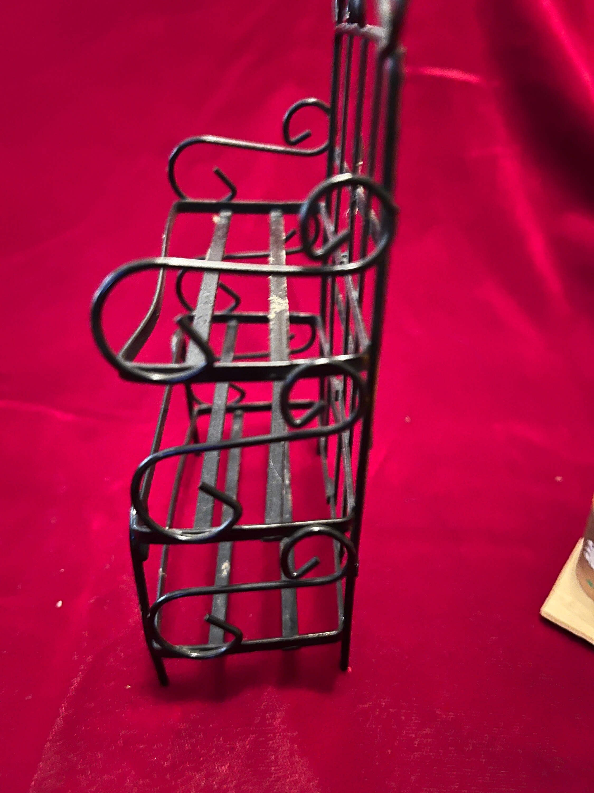 Vintage Wire Bakers Rack W/ 3 Shelves Wooden Cannister Set - Etsy