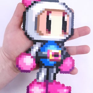 Perler Bomberman Pixel Art Wall Art, 8 Bit Bomberman Video Game Art ...