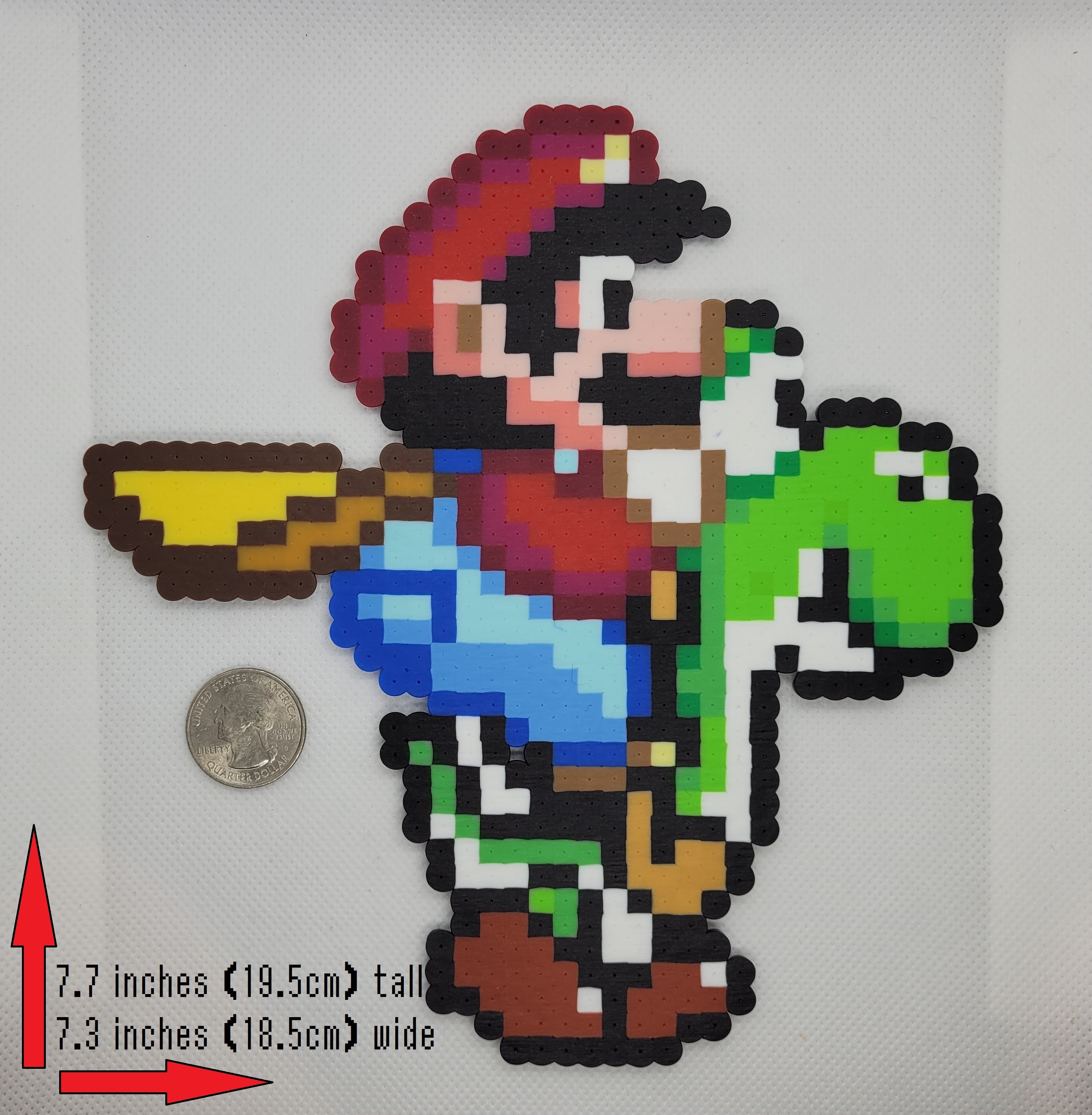 Mario Riding Yoshi 8 Bit