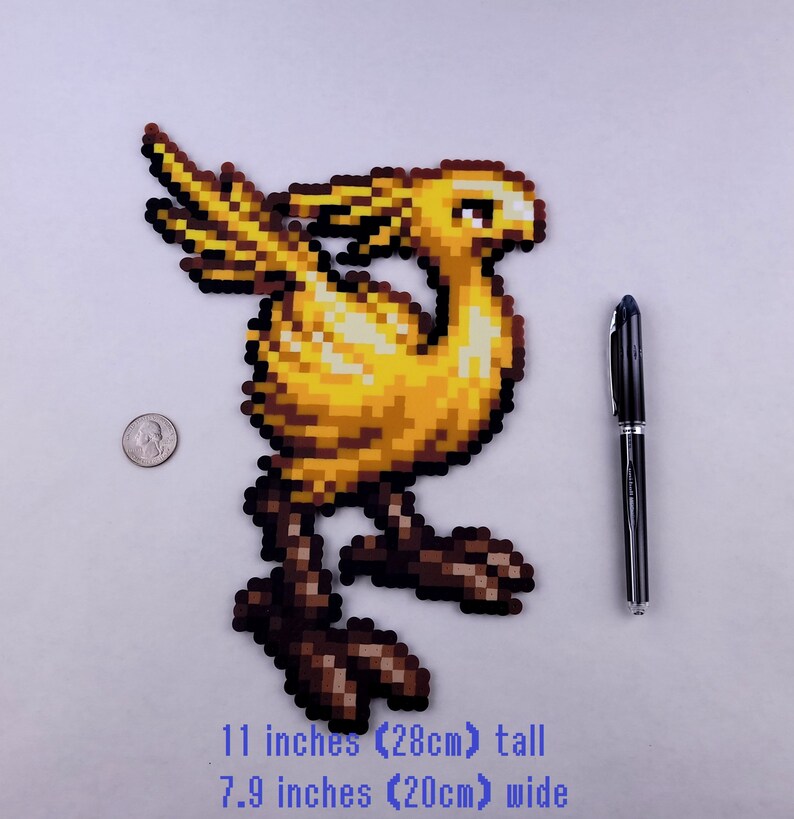 Final Fantasy Chocobo Pixel Art: Perler Bead Fridge Magnet - Etsy