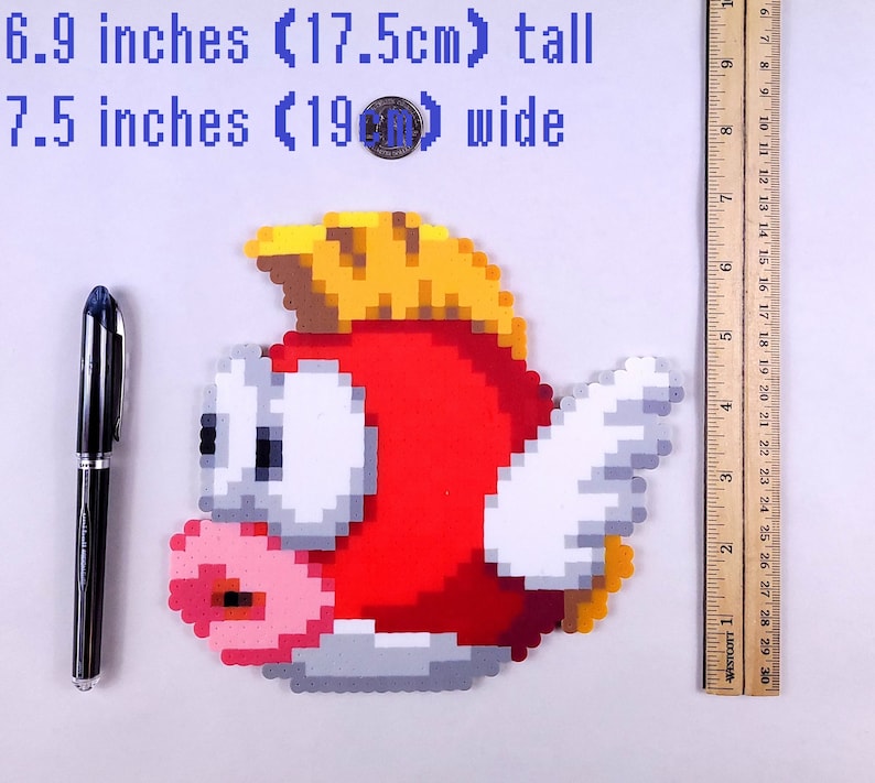 Mario Perler Baddies 8 Bit Pixel Art Perler Bead Art Boo | Etsy UK