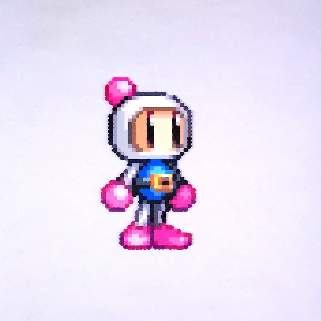 Bomberman Perler Bead Pixel Art: 8-bit Video Game Decor - Etsy