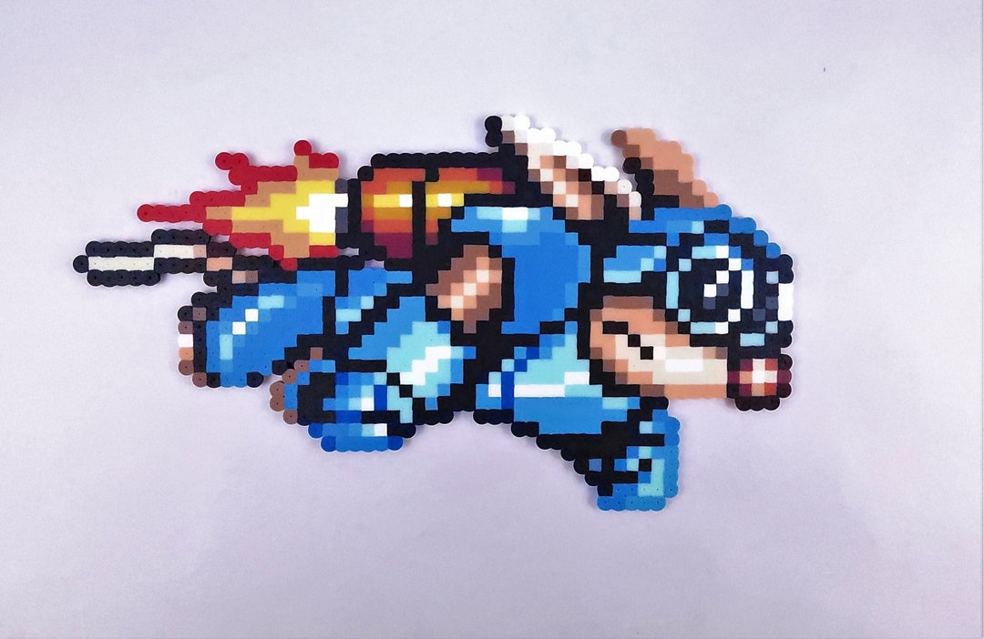 Rocket Knight, Sparkster Perler Beads, Pixel Art, Fridge Magnet - Etsy