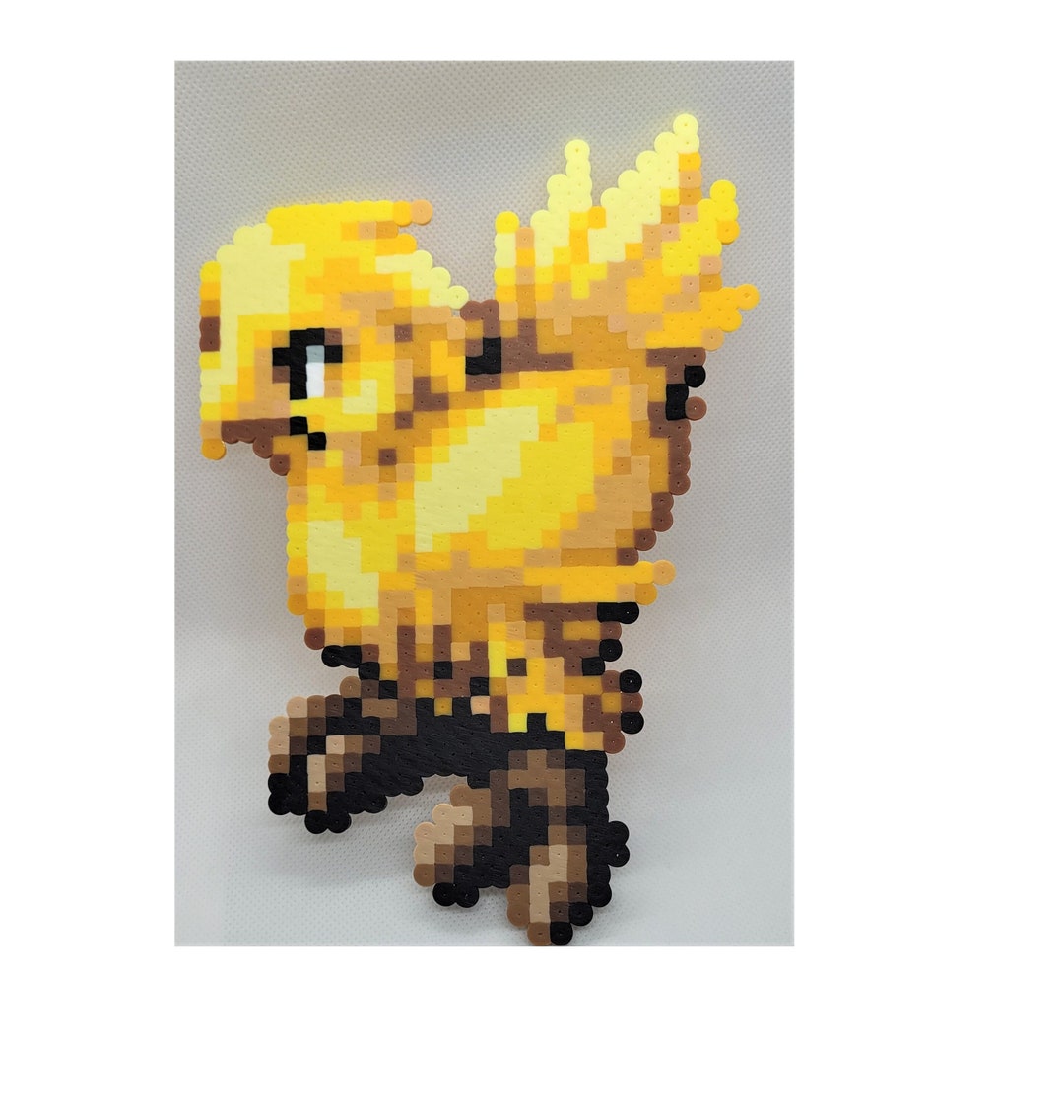 Chocobo, Final Fantasy, Perler Beads, Pixel Art, Hama Beads, Fuse Beads ...