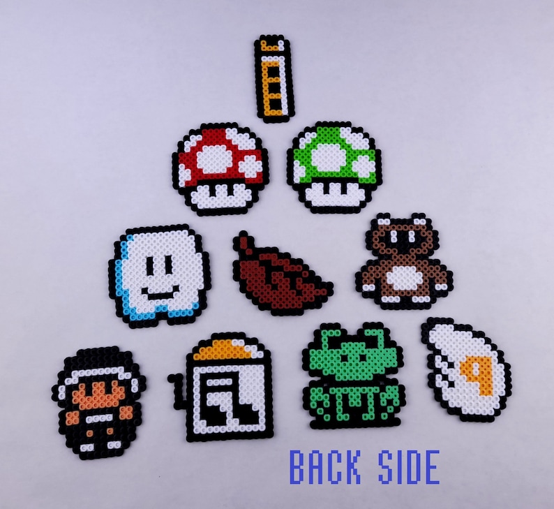 Mario Perler Power-Ups pixel art 8 bits perler perle art - Etsy France