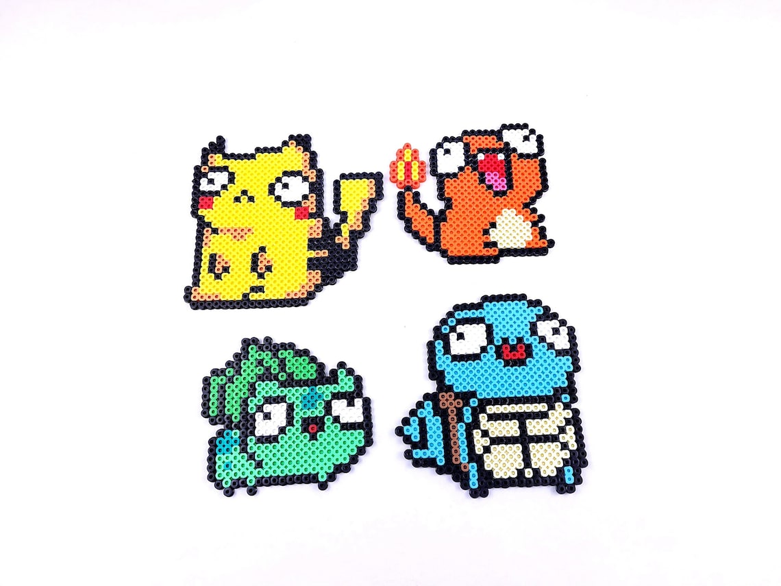 Derpy Pokemon Perlers | Pokemon Team | Charizard | Bulbasaur | Pikachu ...