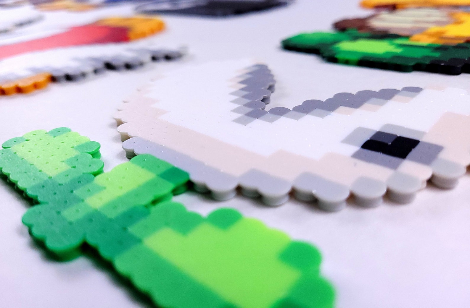 Mario Perler Baddies 8 Bit Pixel Art Perler Bead Art Boo | Etsy UK