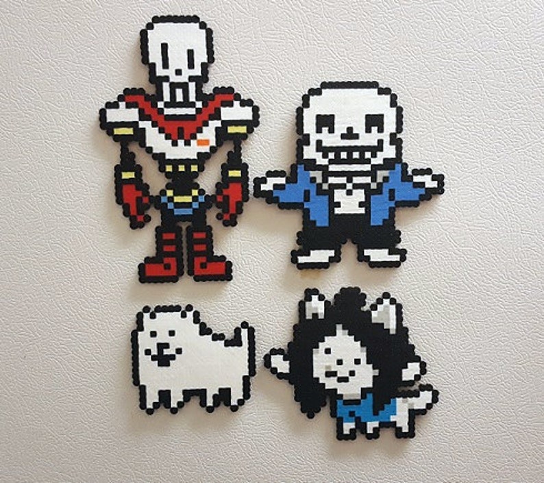 Undertale Perler Beads Sans Papyrus Video Game Decor Wall | Etsy