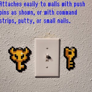 Legend of Zelda Boss Key Keychain, Perler Bead Magnet, Link to the Past ...