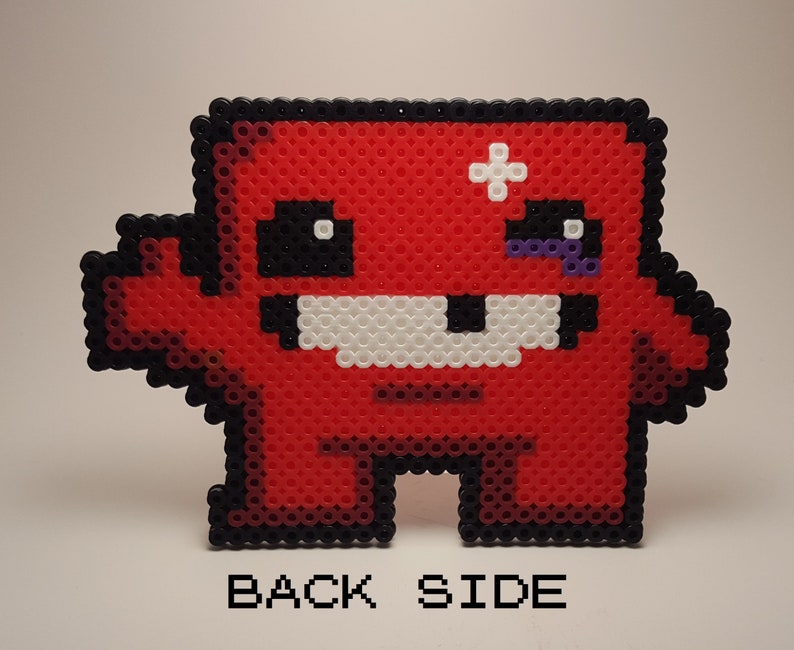 Super Meat Boy Perler Beads Retro Pixel Art Unique Gamer - Etsy