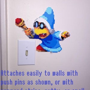 Kamek Perler: Super Mario Bros Pixel Art - Geeky Game Room Decor - Etsy