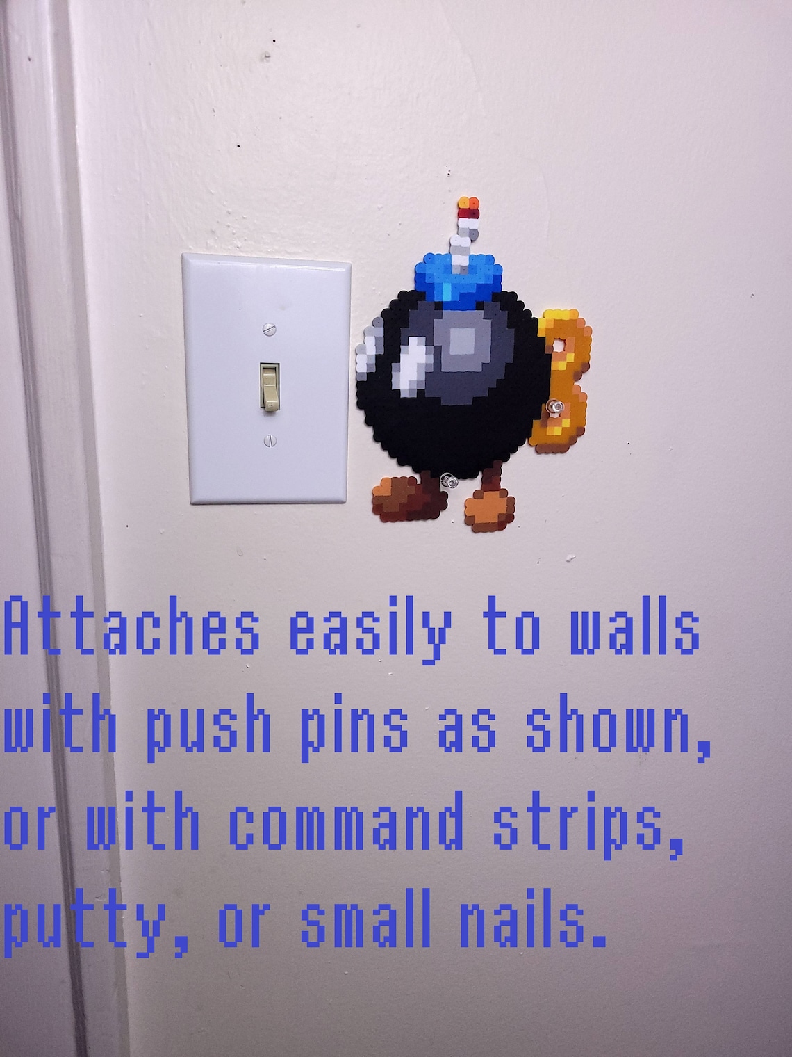 Mario Perler Baddies 8 Bit Pixel Art Perler Bead Art Boo - Etsy UK