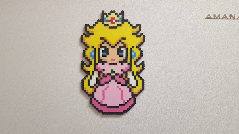 Perler Bead Art Mario Princess Set, Pixel Art Princess Peach Daisy ...